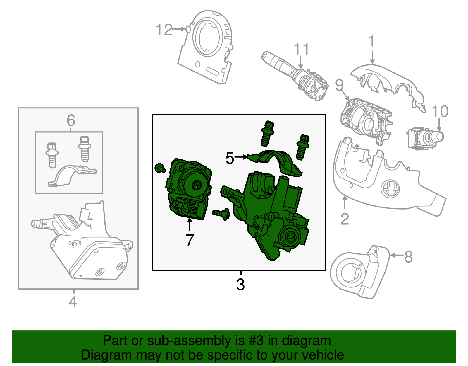 06351-T2A-901 - 2013-2017 Honda Accord - Lock Assembly Steering | Honda ...