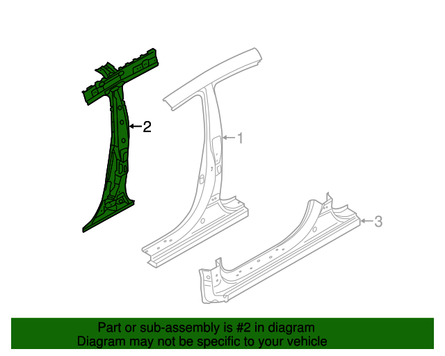 71402-B0000 - Pillar Reinforced 2017-2018 Kia Forte | Kia.Parts Store