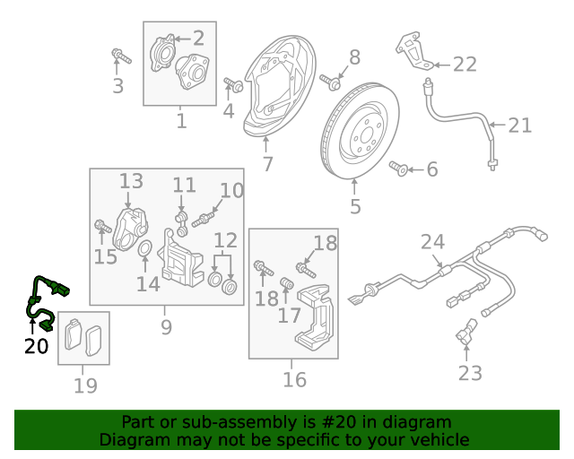 2017-2024 Audi Wear Indicator 8W0-615-121-E | OEM Parts Online