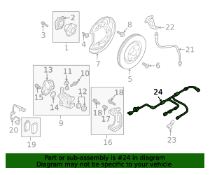 4M0-972-253-P - ABS Wheel Speed Sensor Wiring Harness 2017-2020 Audi ...