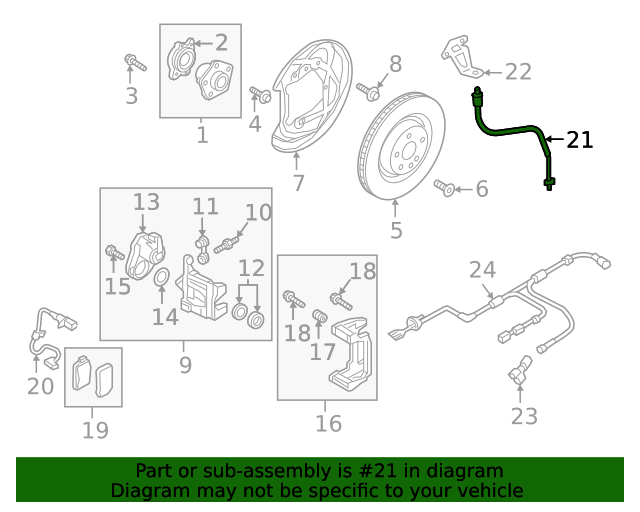 2017-2023 Audi Brake Hose 4M0-611-775-B | Audi USA Parts