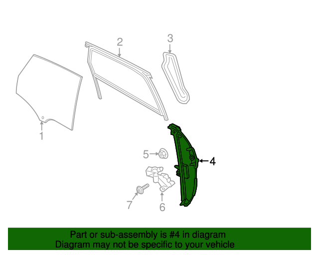 2015-2020 Porsche Macan Window Regulator 95B-839-462-B | OEM Parts Online
