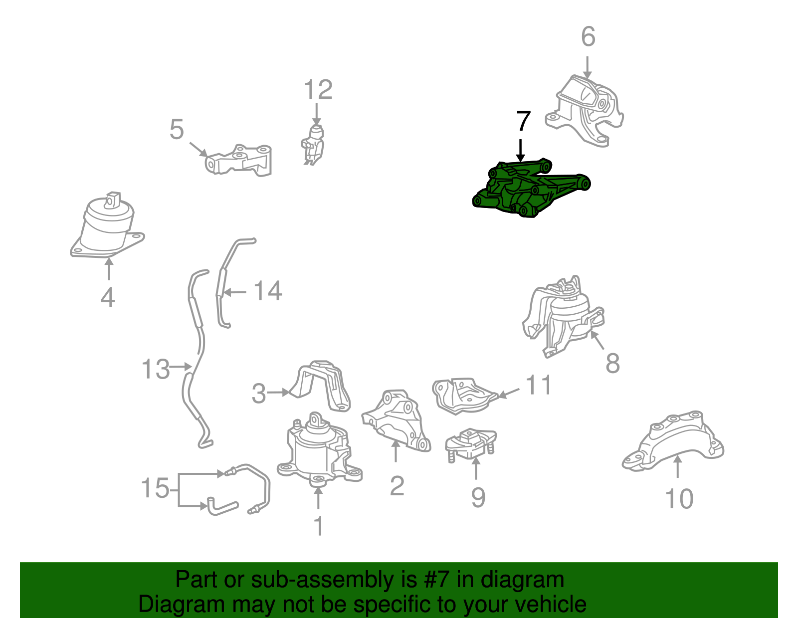50610-TA0-A10 - 2008-2012 Honda Accord - Bracket Rear Engine Mounting ...