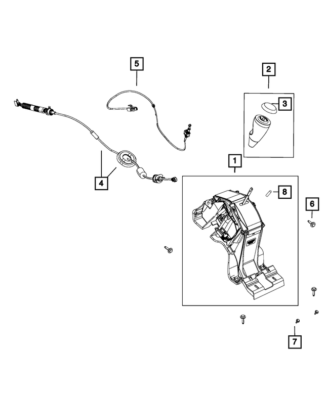 MOPAR TRANSMISSION SHIFTER - 68186149AG - 68186149AG | Mopar Online Parts