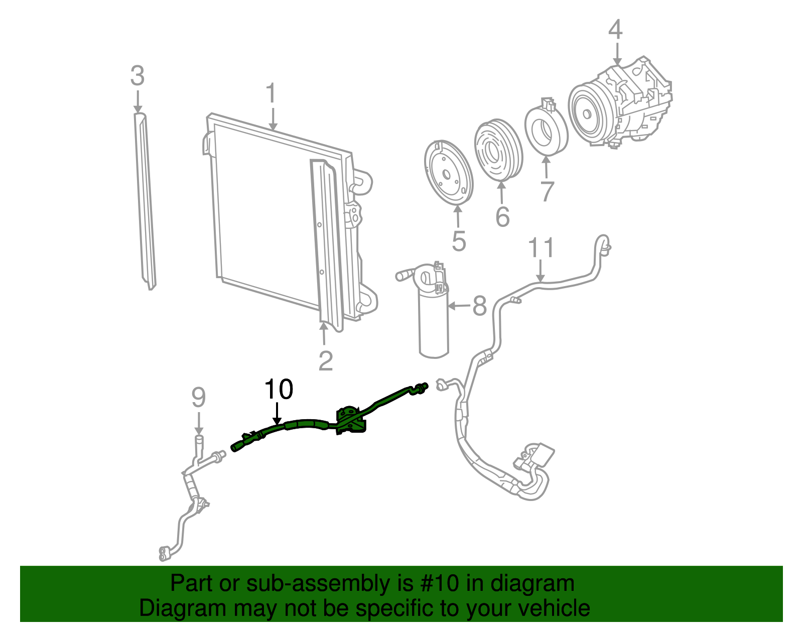 2001-2007 Ford AC Line 6L8Z-19835-BA | QuirkParts
