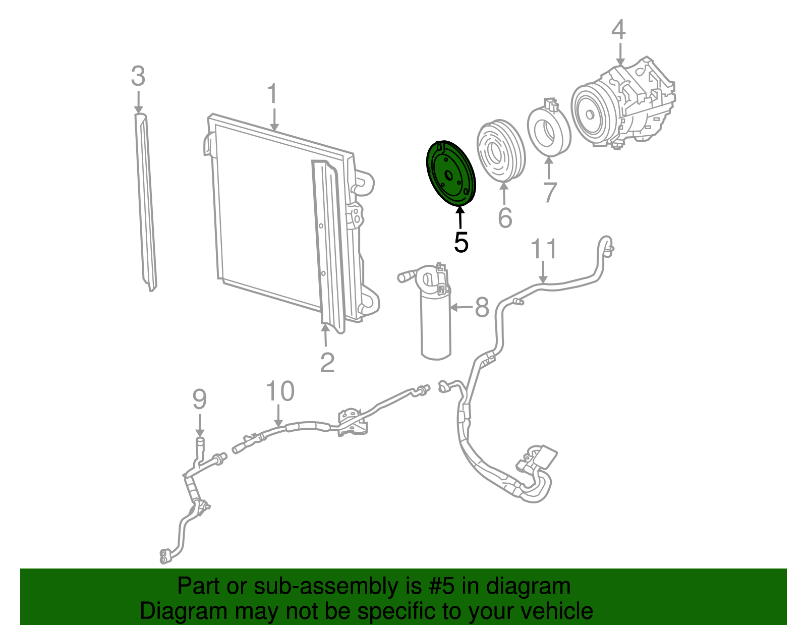 1989-2007 Ford A/C Compressor Clutch Hub 1L3Z-19D786-A | Ford OEM Parts ...