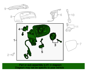 205-810-28-05 - Mirror Assembly - Right - 2017-2022 Mercedes-Benz ...