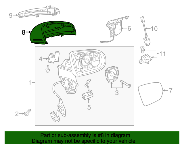 099-811-50-00-9859 - Mirror Cover 2019-2020 Mercedes-Benz | Mercedes ...