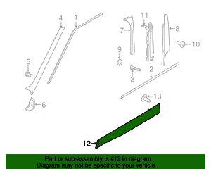 2014-2022 Land Rover Range Rover Sport Side Molding LR125989 | OEM ...