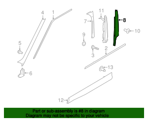 2014-2022 Land Rover Range Rover Sport Rear Molding LR118292 | OEM ...
