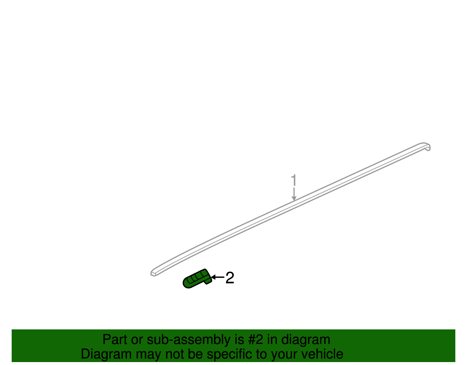 91501-SM5-A00 - 1994-2017 Honda - Clip Roof Molding (6MM) (Gray ...