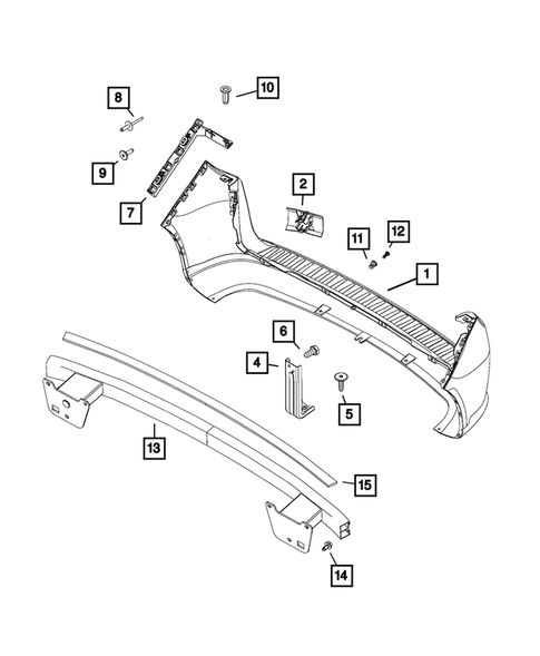 Rear Bumper and Fascia for 2017 Ram ProMaster City | Mopar Estores