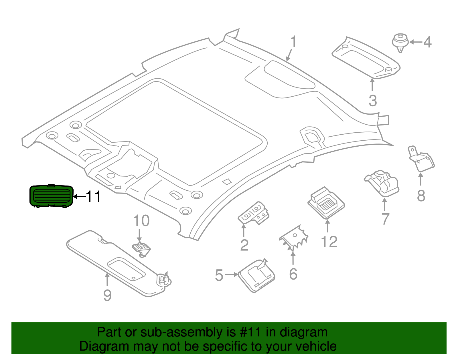 2012-2019 BMW Map Lamp 63-31-6-961-999 | BMWPartsDirect.com