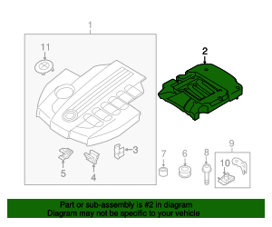 11-14-7-807-643 - 2009-2013 BMW X5 - Engine Cover | Buy BMW Parts Now
