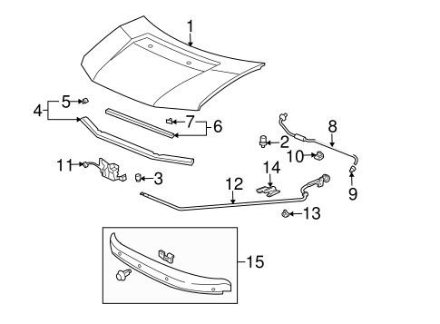 Hood & Components for 2007 Honda Element | Cheaper Honda Parts