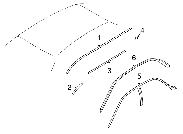 2002-2007 Subaru Impreza Drip Weather-Strip 63521FE000 | Subaru Parts Store