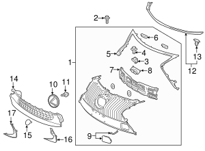 5310124050 - Grille Assembly For 2015-2016 Lexus | Lexus OE Parts