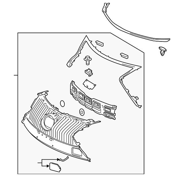 2015-2016 Lexus Grille Assembly 53101-24050 | Lexus Parts Outlet