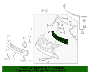 53117-24030 - Grille Reinforcement 2015-2018 Lexus | AutoNationParts.com
