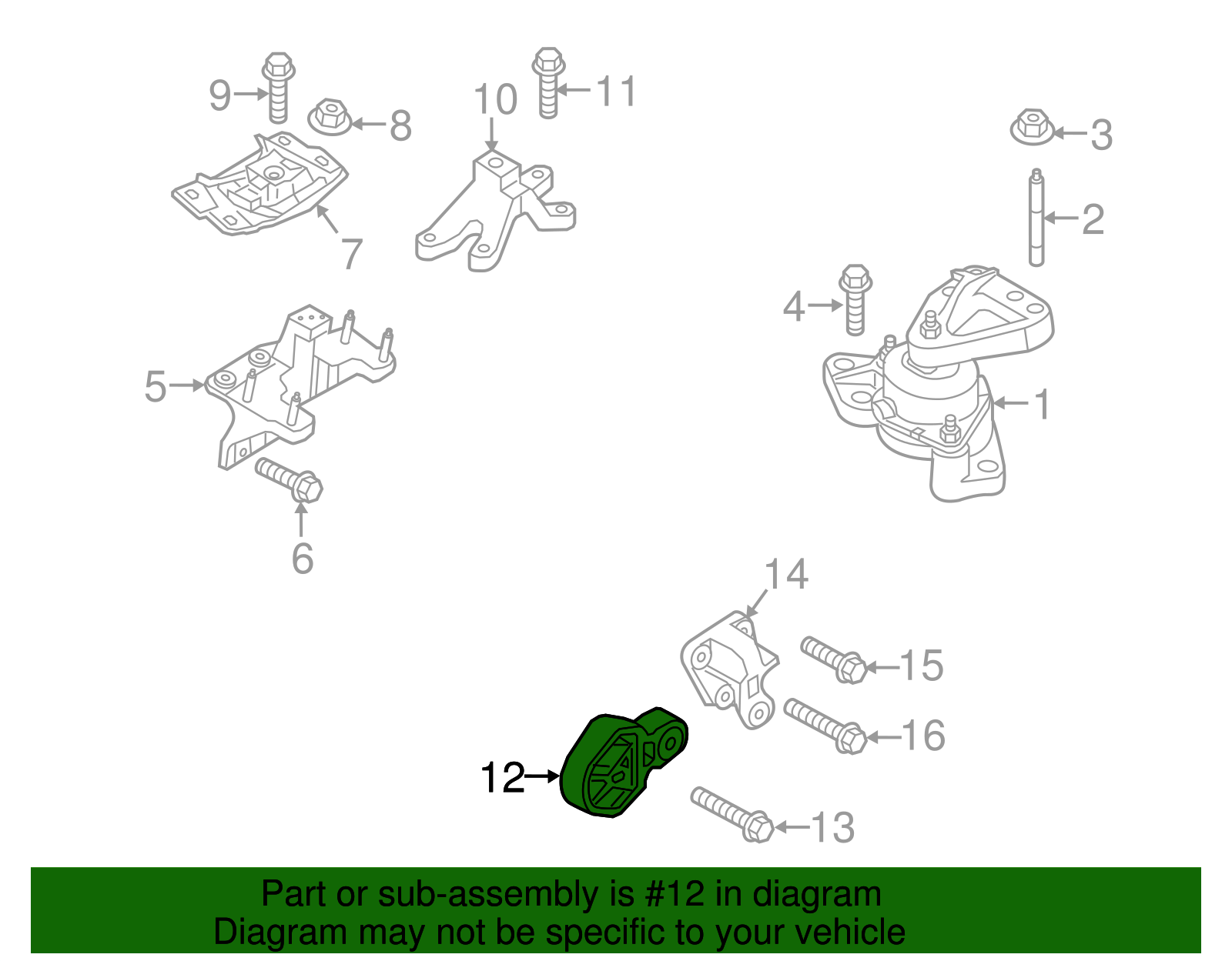 FB5Z-6068-C - Trans Mount 2016-2019 Ford Explorer | Big 3 Auto Parts