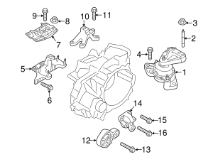 2016-2019 Ford Explorer Trans Mount FB5Z-6068-B | QuirkParts