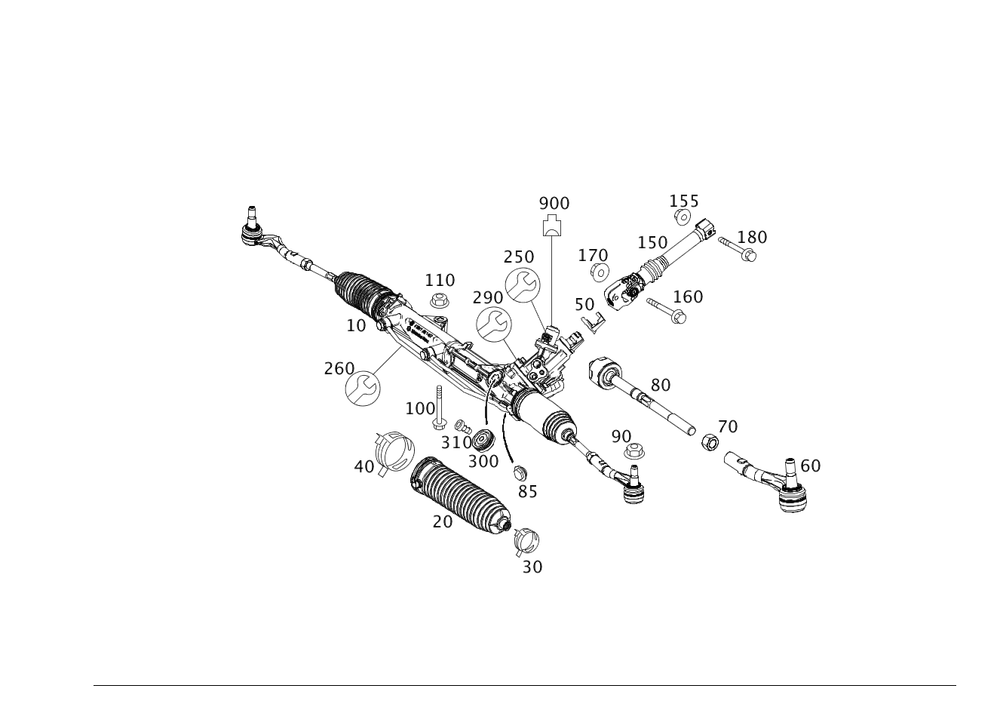 Steering Box Assembly 204-460-32-00-80 | MB OEM Parts