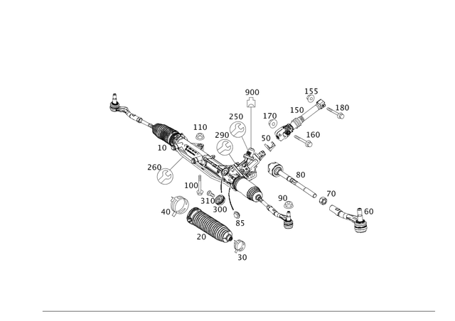 204-330-09-03 - Repair Kit, Tie Rod 2008-2021 Mercedes-Benz | Mercedes ...
