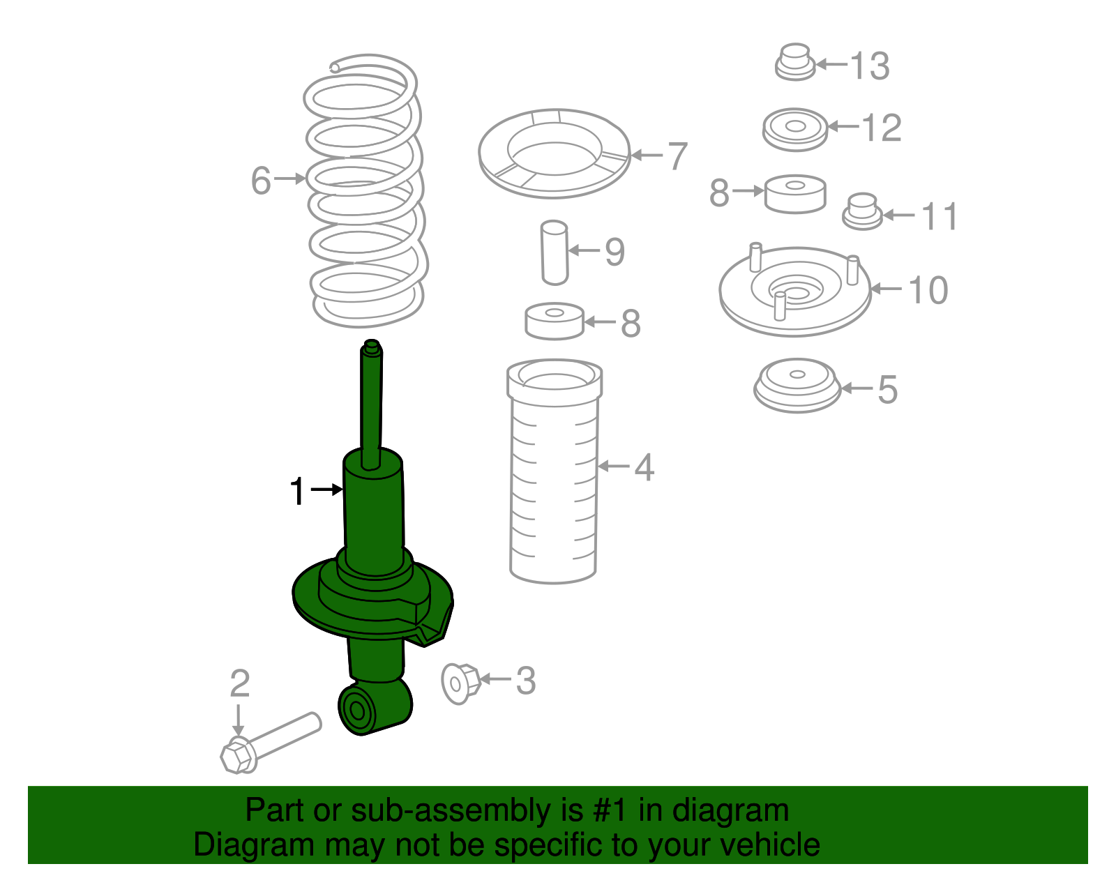 2017-2024 Nissan Armada Strut E6110-1LA0A | OEM Parts Online