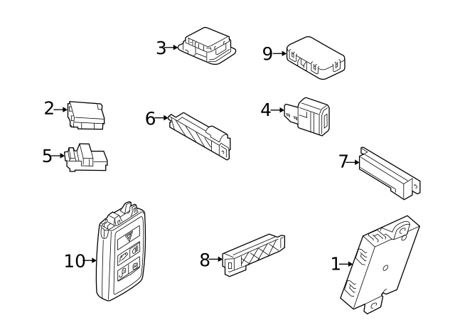 Genuine OEM Keyless Entry Transmitter Part# LR116873 Fits 2018-2023 ...