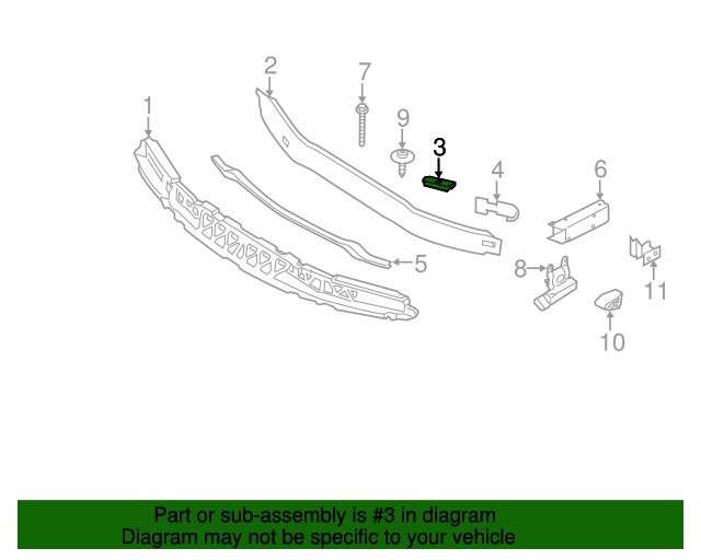 Genuine BMW 51-11-7-286-015 | Reinforced Bracket Nut Plate | FREE ...