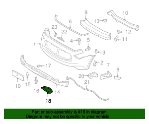 62256-6WY0A - Fog Light Trim 2015-2017 Infiniti QX70 | AutoNationParts.com