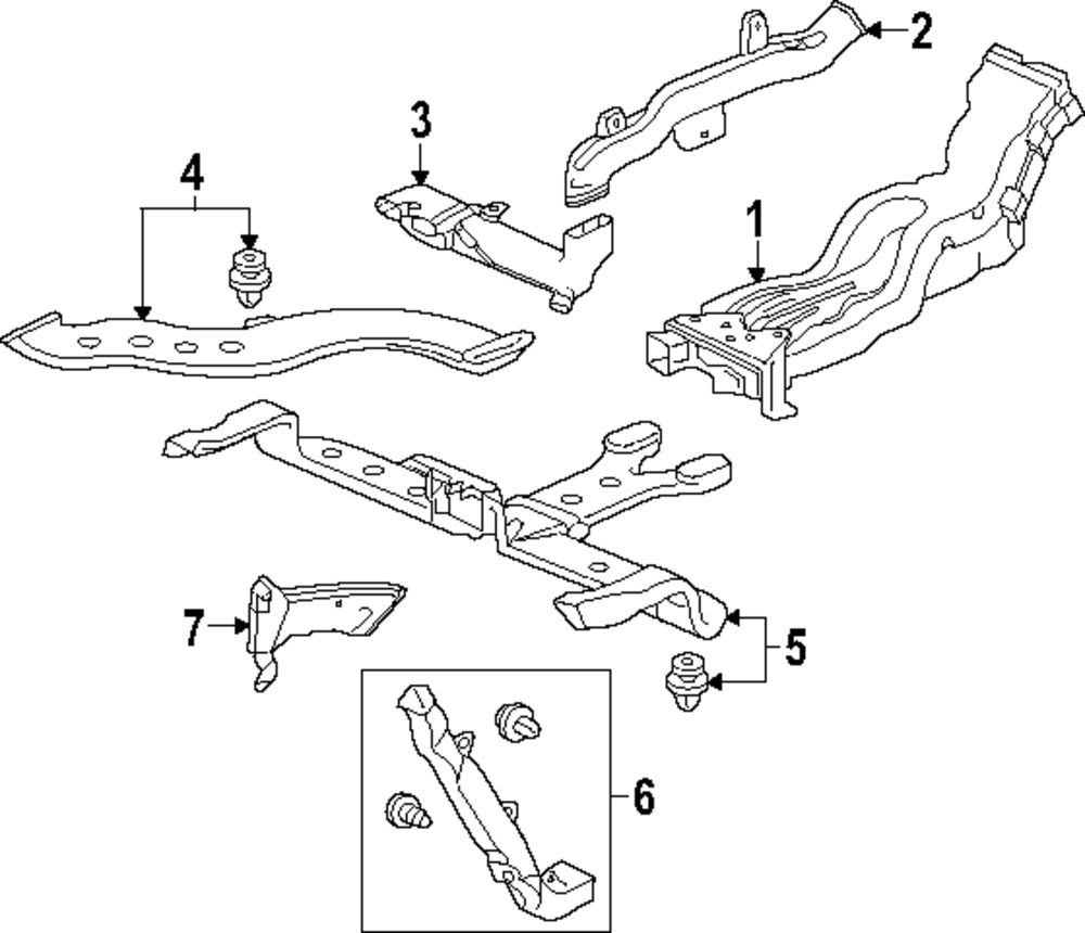 83331-T90-A00 - 2023-2025 Honda Pilot - Front Duct | Honda Car Parts Direct