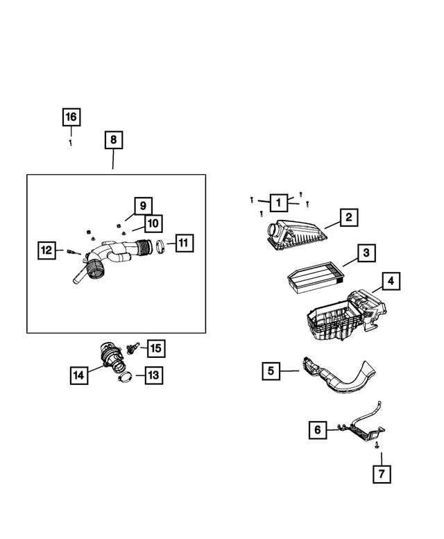 2018-2023 Jeep Wrangler Air Cleaner Body 68291143AC | Mopar eStore