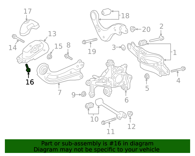 90119-A0481 - Mount Bracket Lower Bolt - 2019-2023 Toyota | OEM Genuine ...
