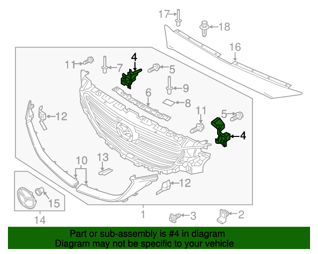 2016-2021 Mazda CX-9 Outer Bracket TK49-50-162B | Mazda-Parts