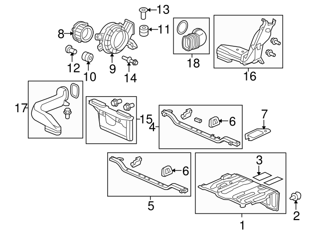 1B880-RBJ-000 - Frame, Rear Ipu - 2010-2014 Honda | Honda Car Parts Direct