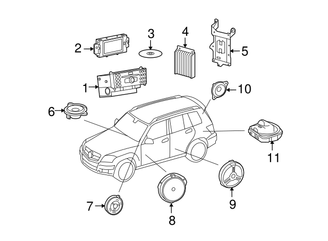 204-906-30-01 - Woofer - 2013-2015 Mercedes-Benz | World Mercedes-Benz ...