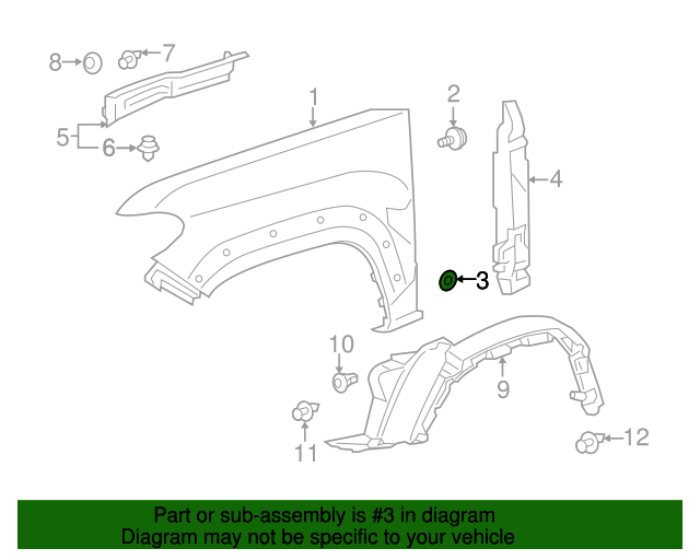 53882-30030 - Fender Seal 2015-2024 Toyota | Ourisman Toyota Parts