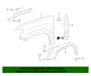 53882-30030 - Fender Seal 2015-2024 Toyota | Ourisman Toyota Parts