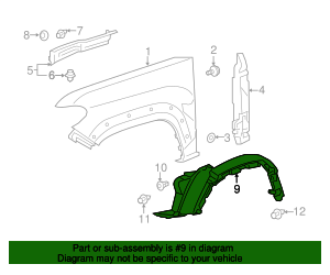 53876-04080 - Fender Liner 2016-2023 Toyota Tacoma | Longo Toyota Parts