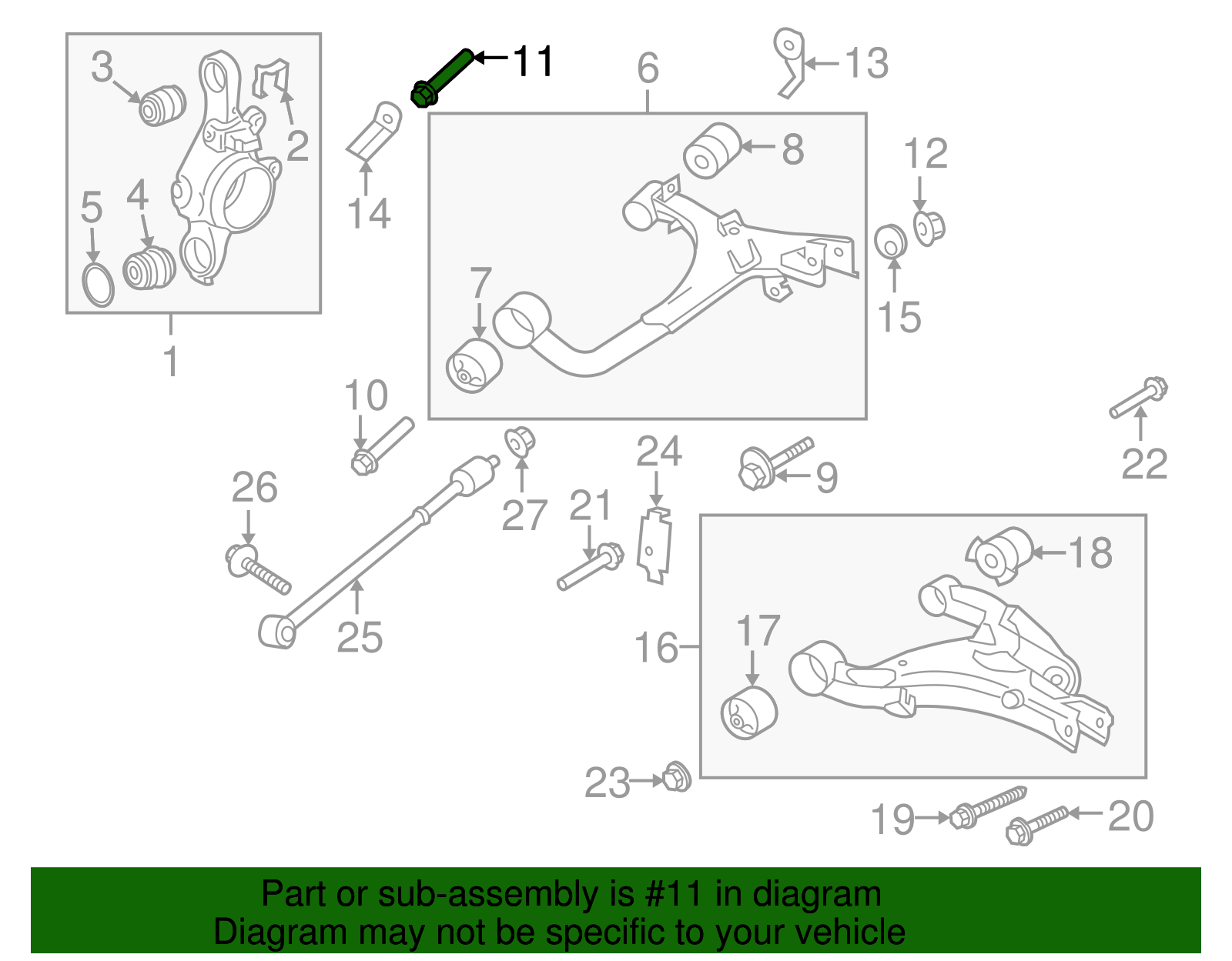 FC116216 - Lower Control Arm Bolt 2009-2016 Land Rover | Land Leaping ...