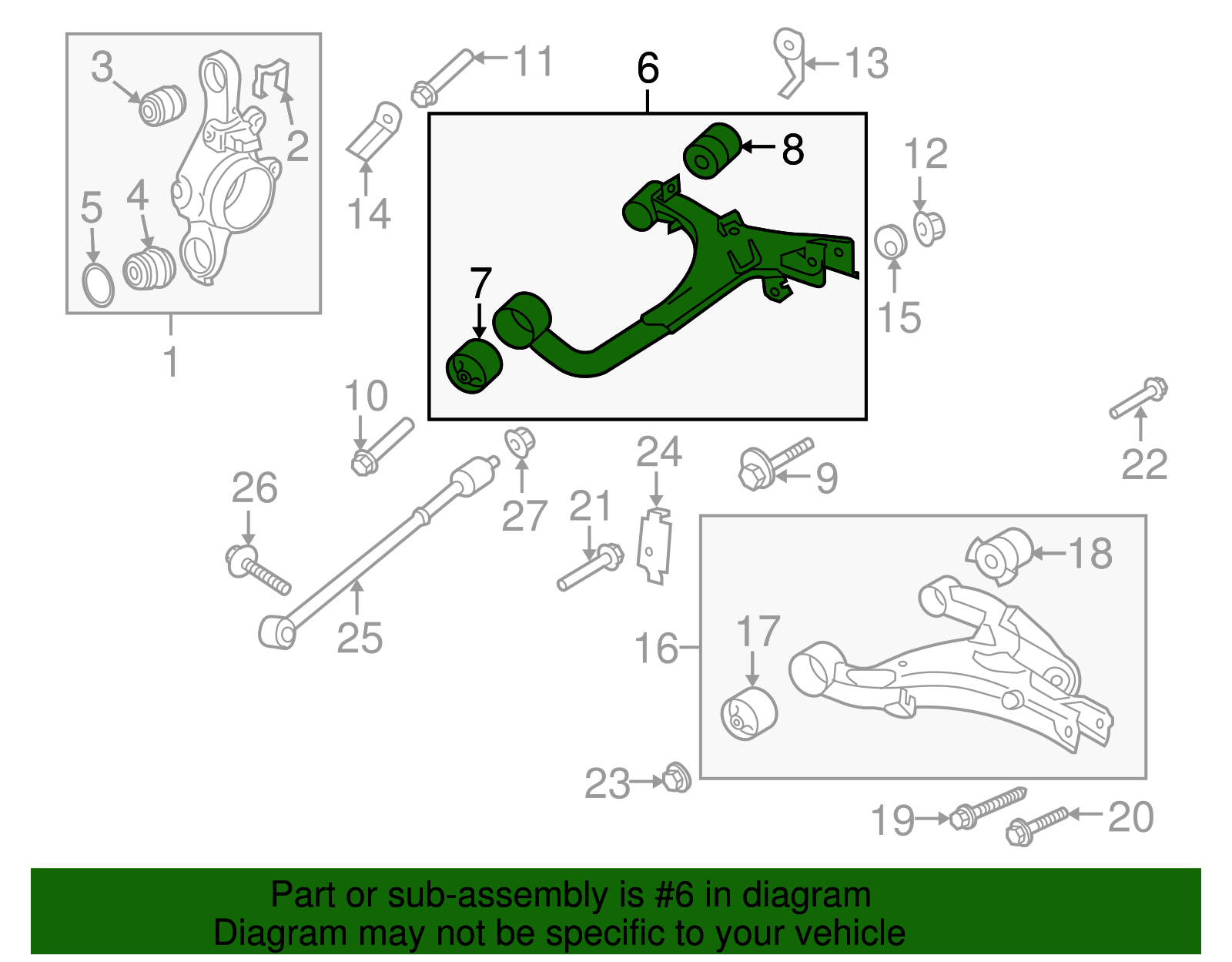 Genuine OEM Upper Control Arm Part# LR051623 Fits 2005-2016 Land Rover ...