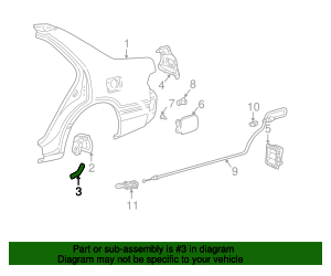 2002-2006 Toyota Camry Quarter Panel Protector 58748-AA010 | Toyota ...