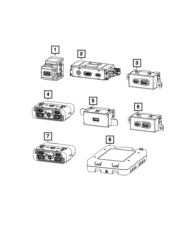 2022-2025 Mopar Hub Media Center 68381663AA | Mopar eStore