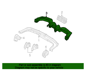 2006-2011 Kia Sedona Outlet Duct 97470 4D000 | QuirkParts