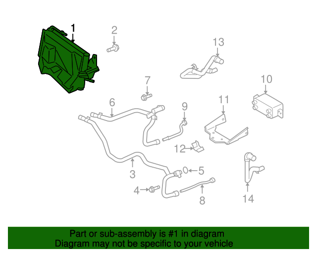 2006-2009 Land Rover Range Rover Sport Engine Oil Cooler PBC500200 ...
