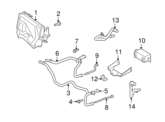 2006-2009 Land Rover Range Rover Sport Engine Oil Cooler PBC500200 ...