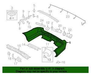 Genuine OEM Bumper Cover Part# LR015113 Fits 2010-2013 Land Rover Range ...