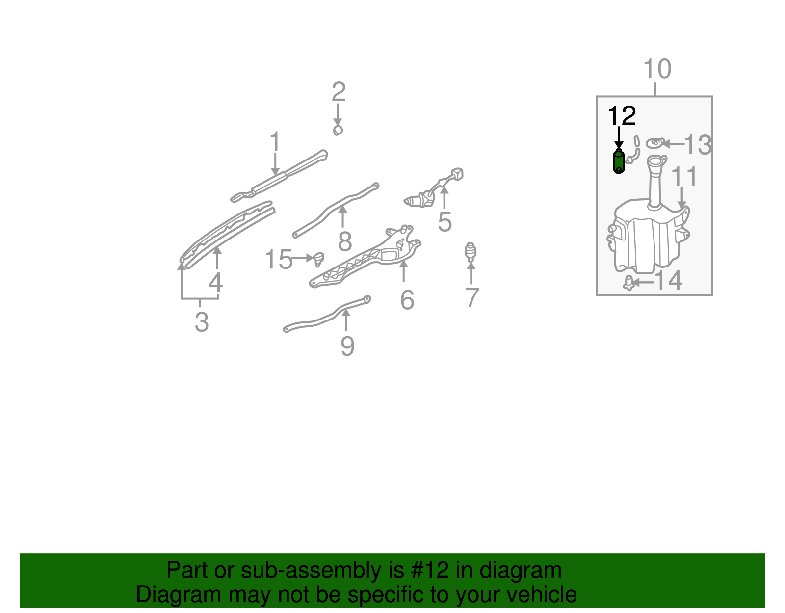 S084-76-672 - Washer Pump 1986-2006 Mazda | Florida Mazda Parts