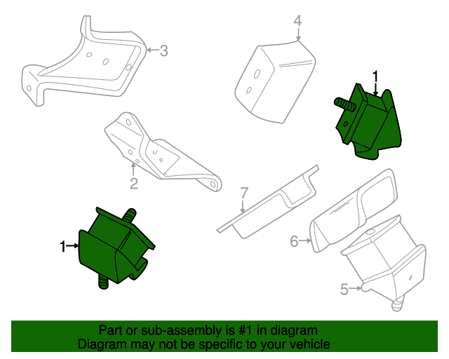 1999-2004 Land Rover Discovery Engine Mount KKB102450 | AutoNationParts.com